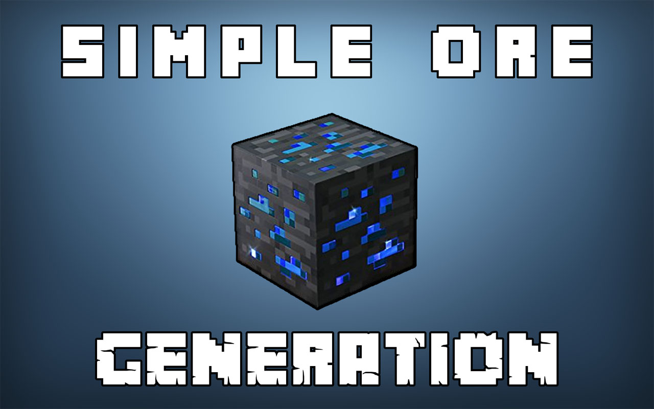 Simple Ore Generation Mod Para Minecraft 1.12.2/1.11.2/1.10.2 - ZonaCraft