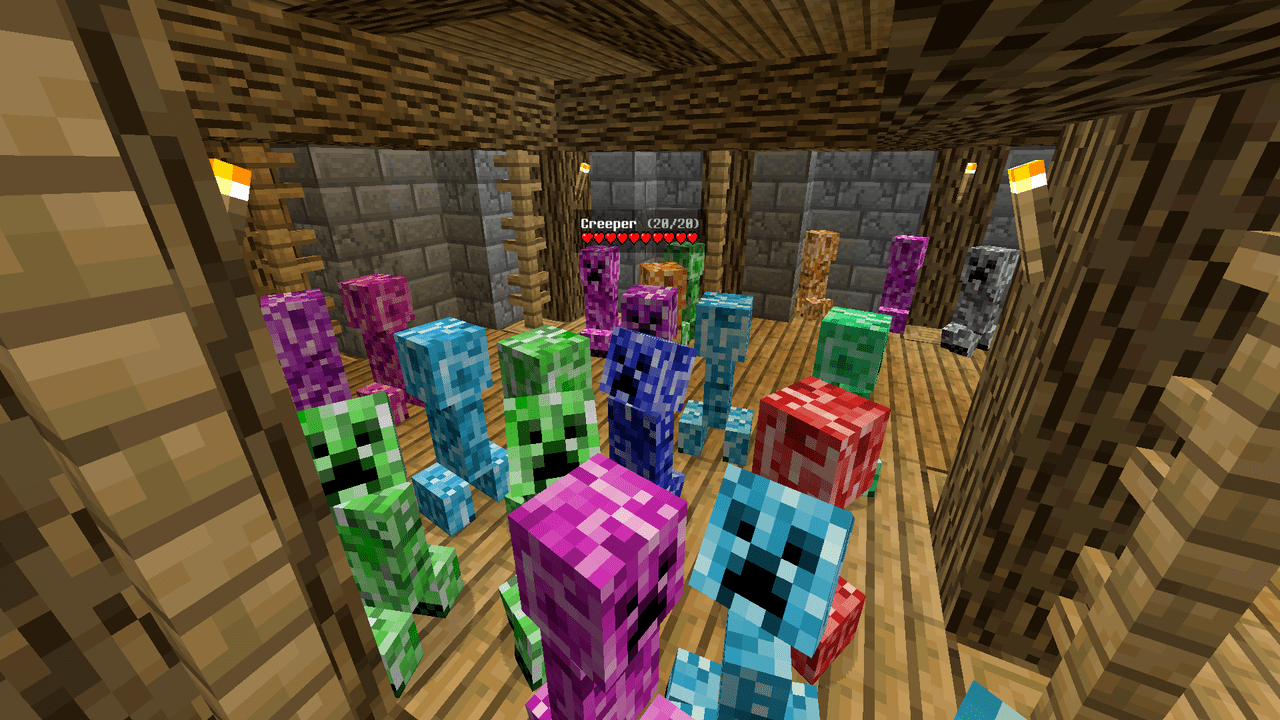 Random Colored Creepers Texture Pack Para Minecraft 1.19.2, 1.18.2, 1. ...