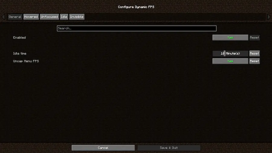 Dynamic FPS Mod Para Minecraft 1.21.4, 1.20.6, 1.19.2, 1.18.2, 1.17.1, 1.16.5 - ZonaCraft