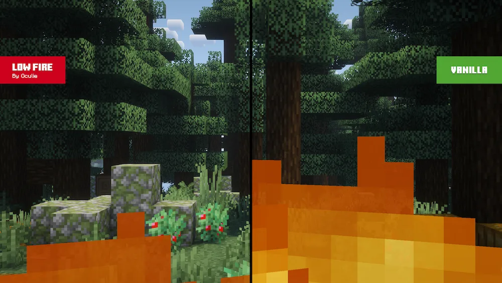 Low Fire Texture Pack Para Minecraft 26.1.2, 1.21.11, 1.20.6 - ZonaCraft