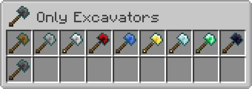 Only Excavators Mod Para Minecraft 1.21.11, 1.20.6, 1.19.4 - ZonaCraft