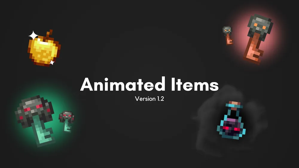 Animated Items Texture Pack Para Minecraft 26.1.2, 1.21.11, 1.20.6, 1. ...