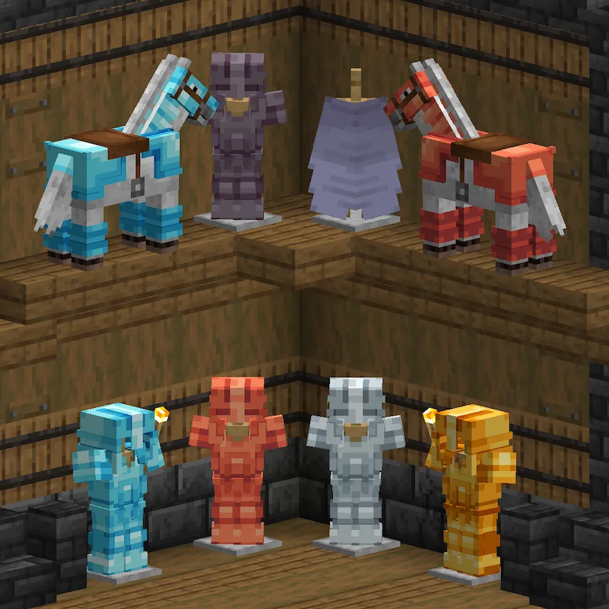 Glowing 3D Armor Texture Pack Para Minecraft 26.1, 1.21.11 - ZonaCraft